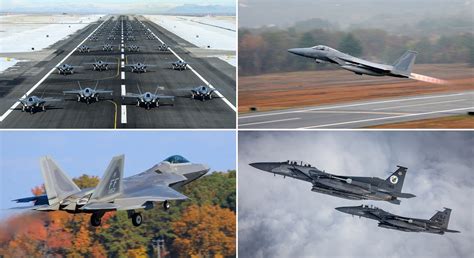 Les F 35 Lightning II F 22 Raptor F 15E Strike Eagle Et F 15 Eagle