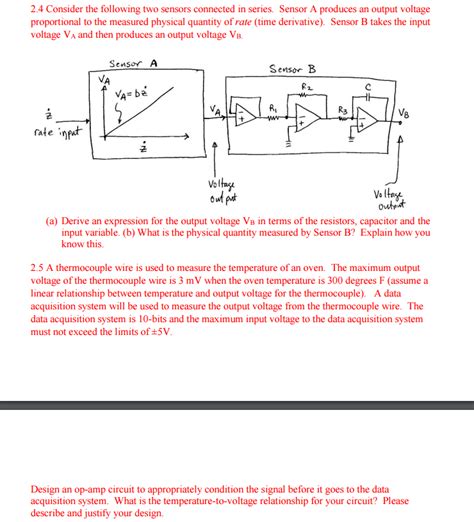Solved Consider The Following Two Sensors Connected In Chegg