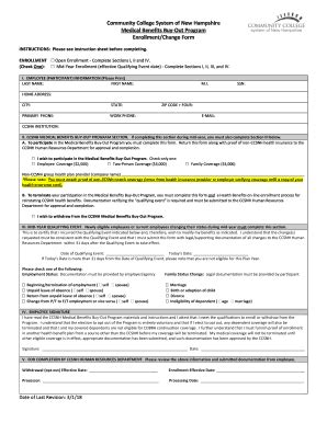 Fillable Online NH Medicare Supplement Enrollment Form Harvard