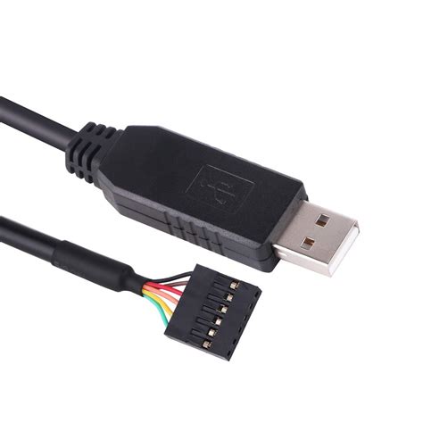 6ft Usb Rs232 To Ttl 5v 6 Pin 1” Dupont Uart Serial Cable Ftdi Chip For Windows Linux And Mac Os