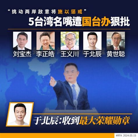 國台辦「懲戒」五名台灣名嘴 于北辰：收到最大榮耀勳章 禁聞網
