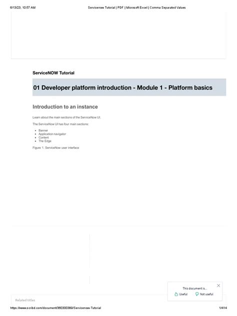 servicenow tutorial pdf microsoft excel comma separated values