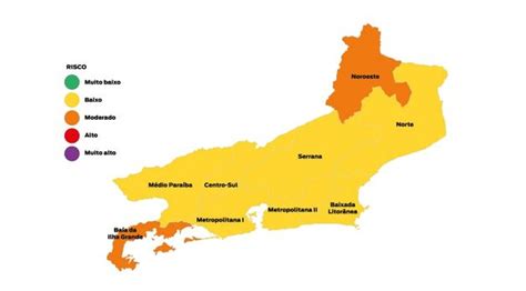 Mapa indica que 96 da população do RJ está em locais de baixo risco