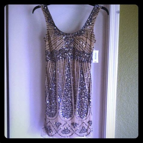 Dresses Sequin Nude Party Dress Sz 56 Poshmark