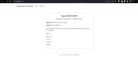 Github Berjiwasantuyassignment3jsoncrud Dimas Assignment 3 Dl 7