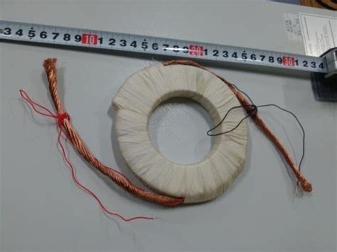 Photograph Of The First Coil After Epoxy Solidification Outside Of The