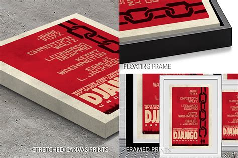 Tarantinos Django Movie Poster On Canvas Canvas Prints Au
