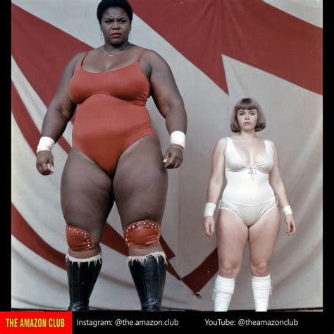 7ft 2in Female Pro Wrestler With Jobber Opponent By Theamazonclub On