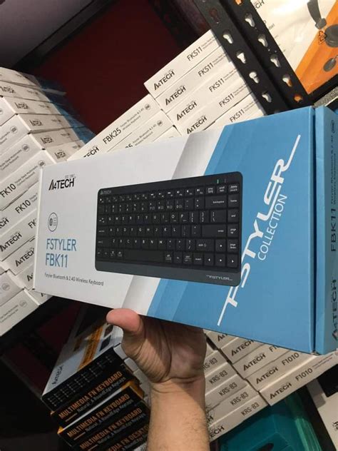 A4Tech FBK11 Bluetooth 2 4G Wireless Keyboard Grey Computers Tech Parts Accessories