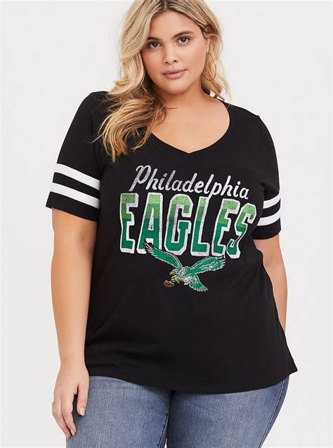 Nfl Philadelphia Eagles Black V Neck Football Tee Football Tees Nfl