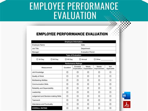 Employee Performance Evaluation Template Employee Performance Review