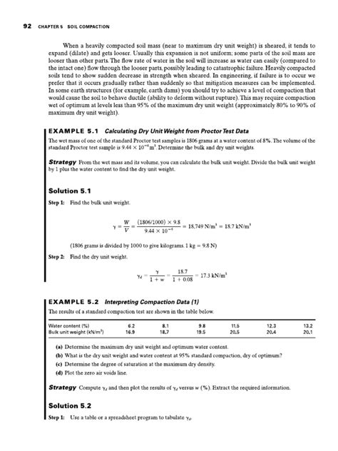 Compaction Calculation Examples Pdf