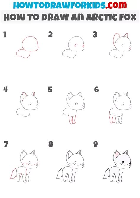 How To Draw An Arctic Fox Step By Step Artofit