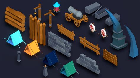Artstation 200 High Quality Low Poly Assets Game Assets