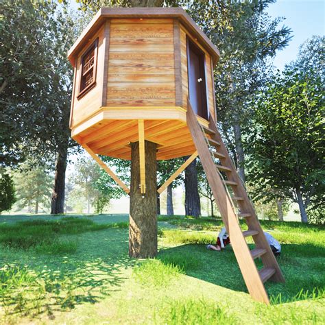 10 Octagon Treehouse Plan Standard Treehouse Plans And Attachment