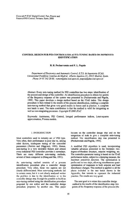 pdf control design for pid controllers auto tuning based on improved