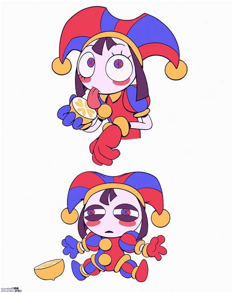Pomni Eats A Lemon Tadc By Gaminggoru On Deviantart