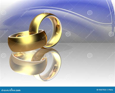 Two Wedding Ring Stock Illustration Illustration Of Join 9307933