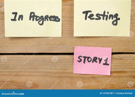 Software Scrum Agile Board With Paper Task Agile Stock Image Image Of Process Business