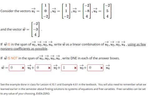 Solved Consider The Vectors Chegg
