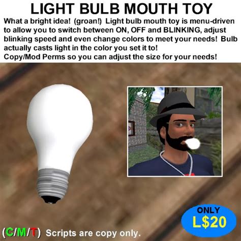 Second Life Marketplace Light Bulb Mouth Toy Boxed