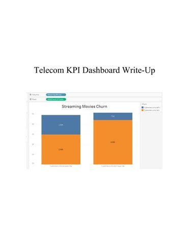 Telecom KPI Dashboard Write Up By Ruthsdataanalystportfolio Com Issuu