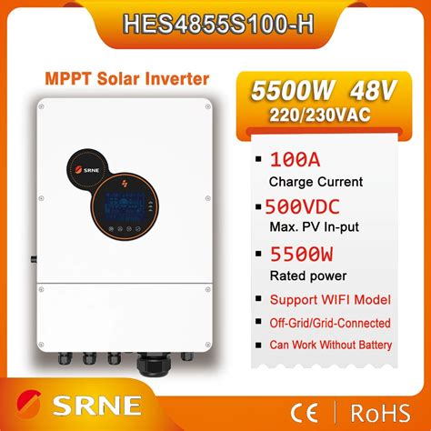 SRNE Inversor H Brido Solar Onda Senoidal Pura Off Grid Inversor Grid