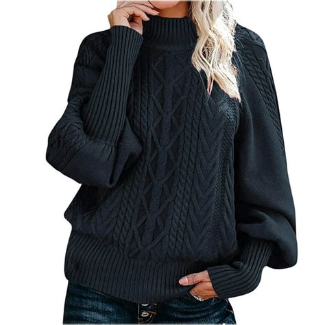 Patlollav Womens Coats Plus Size Clearance Solid Long Sleeve Thick Knit