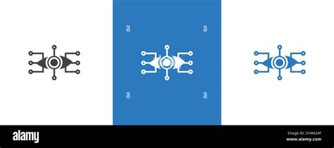 Bionic Eye Icon Outline Collection In Black And On White Background Stock Vector Image And Art Alamy