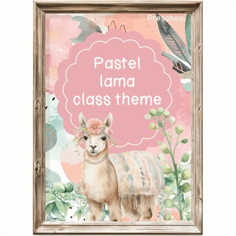 Pastel Lama Class Theme Preschool Clever Wolfee
