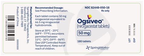 Ogsiveo Package Insert Prescribing Information Moa
