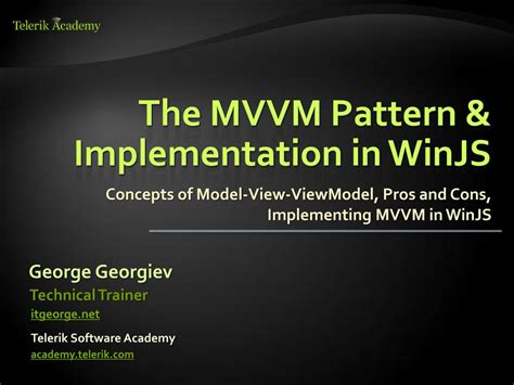 Ppt The Mvvm Pattern And Implementation In Winjs Powerpoint