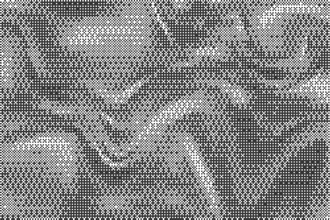 Wavy Bitmap Pattern Background With Pixel Gradient Dotted Halftone