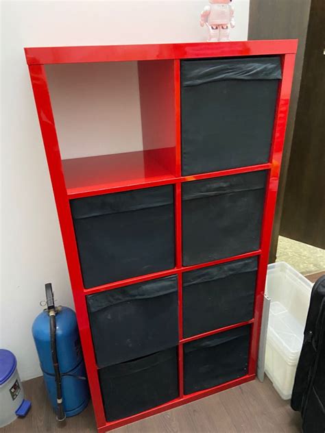 Limited Edition Ikea Kallax Red Bookcase Furniture And Home Living