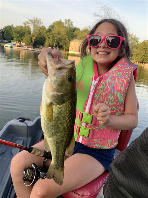 My Sister Caught Her First Ever Bass Today One Of Many Hopefully Im So Proud Of Her R Fishing