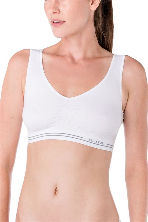 Elita Signature Seamless Molded Cup Crop Bra S858