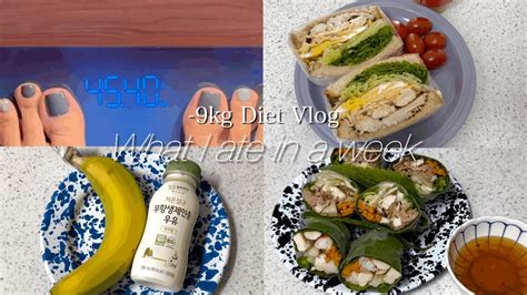 What I ate in a week 9kg 45kg유지어터의 쉽고 간단한 현실주의 일상 다이어트 식단 Diet