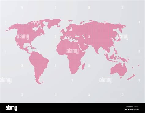 Vector Illustration Of A World Map Stock Vector Image And Art Alamy