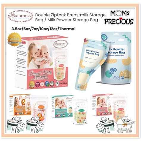 Autumnz Double Ziplock Breastmilk Storage Bags Milk Powder Storage