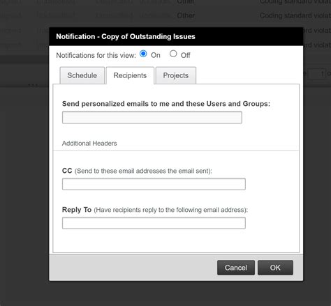 How To Remove Cc Email From Coverity Connect Notifications