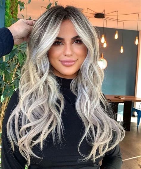 Pin By 🍀lucky🍀 🌺🌻🌷🌸 On All Type Of Hair Blonde Hair With Roots Icy Blonde Hair Blonde Hair Looks