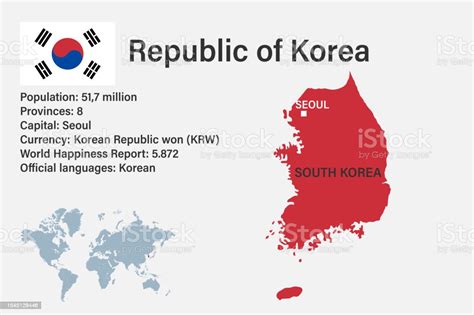 世界の旗首都小さな地図を含む非常に詳細な韓国の地図 なわばり意識のベクターアート素材や画像を多数ご用意 なわばり意識