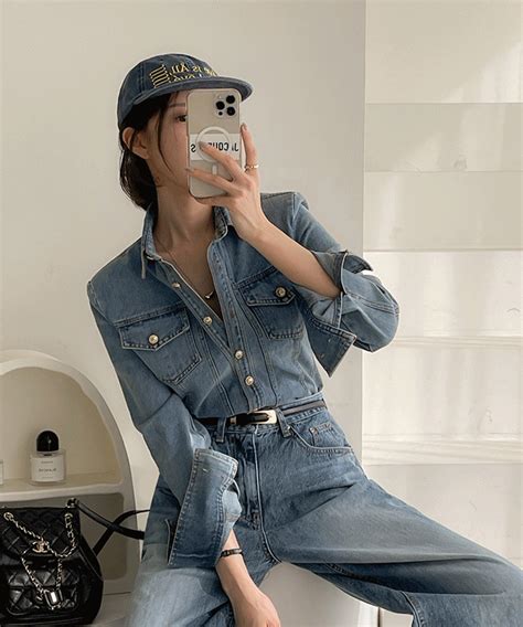 기본템핏보장중청베이직dandb Made 에톤데님셔츠 에이블리