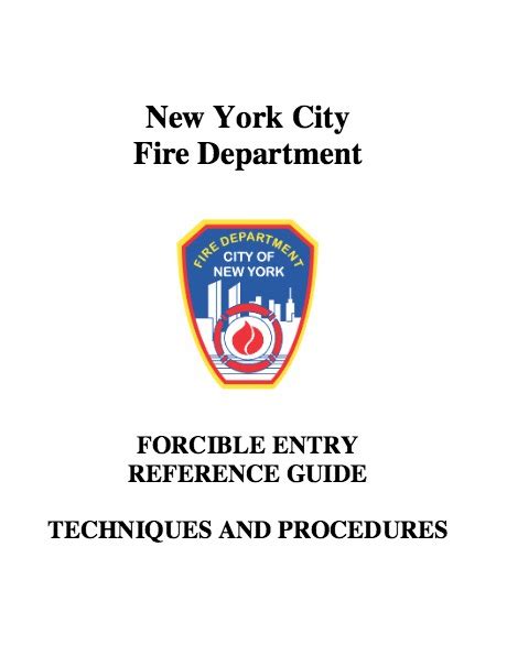 new york fire department forcible entry reference guide fdny free