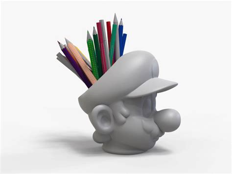 ️ Super Mario Pencil Holder 3d Printable・ Stl File For 3d Printing・cults