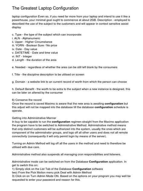 Maximo Database Configuration20140625113435 Pdf Laptop Databases