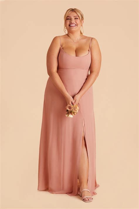 Dusty Rose Bridesmaid Dress With Sleeves