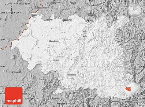 Gray Map Of Maseru