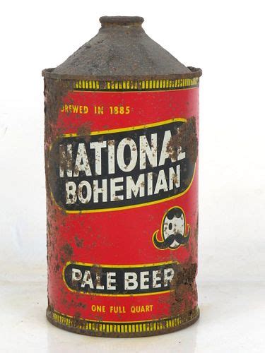 1950 National Bohemian Pale Beer Quart Cone Top Can 215 06 Baltimore
