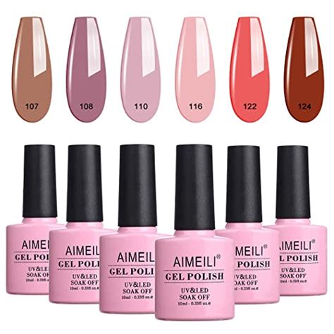 AIMEILI UV LED Gellack mehrfarbig ablösbarer Gel Nagellack Set Gel Nail